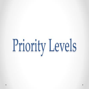 Priority levels in Windows | PPTX