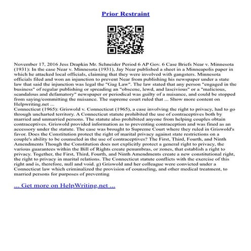 Prior Restraint | PDF