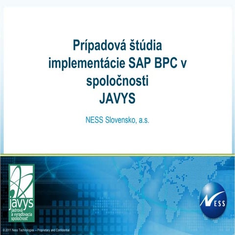 Prípadová štúdia implementácie SAP BPC v spoločnosti JAVYS | PDF