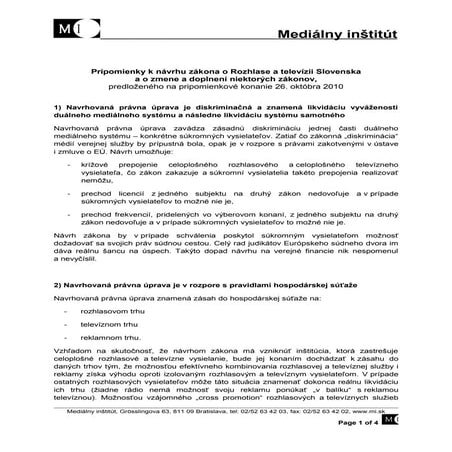 Pripomienky RTS | PDF