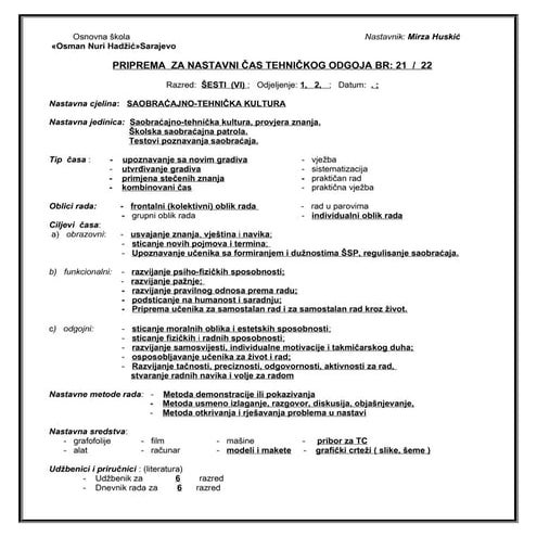 Priprema 21,22 za 6 | DOC