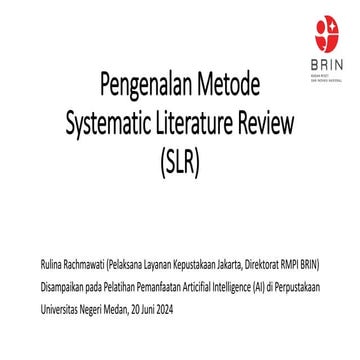 Pengenalan Metode Systematic Literature Review (SLR) | PDF