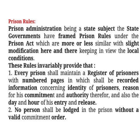 prison rules.pdf | Crime & Harmful Acts to Individuals, Society & Human ...