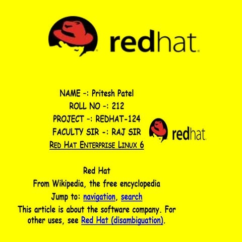 Redhat project | PPT