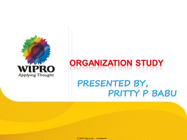 Organisation structure, culture and strategies of wipro | PPTX