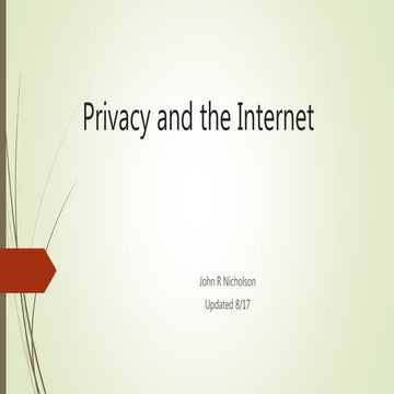 The Ten Commandments of Online Security and Privacy | PPTX