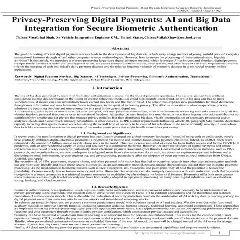 Privacy Preserving Digital Payments Ai And Big Data Integration For