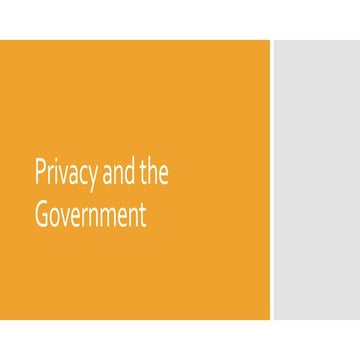 Privacy and the Government | PPTX | Information and Network Security ...