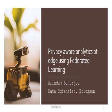 Privacy aware analytics at edge using federated learning | PPTX | Internet of Things | Internet