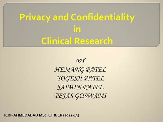 Confidentiality | PPTX | Health Insurance | Insurance
