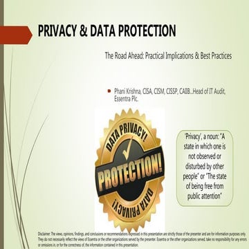Privacy & Data Protection | PPTX