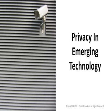 Privacy In Emerging Technology | PPTX