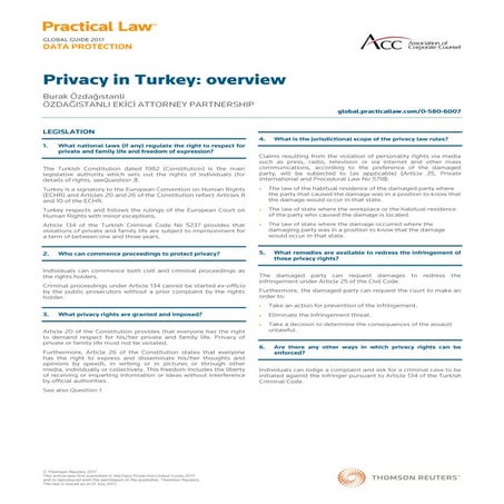 Privacy in Turkey | PDF