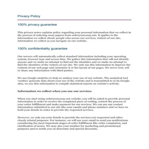 Privacy policy | PDF