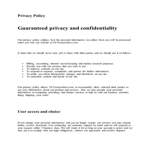 Privacy policy | PDF