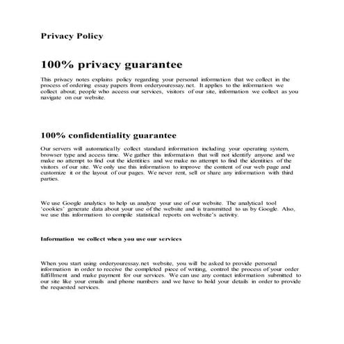 Privacy policy | PDF