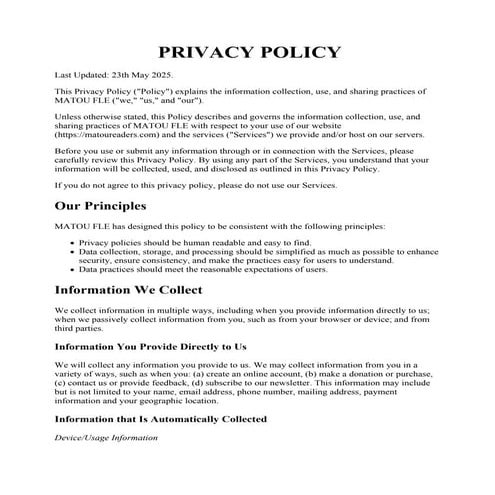 Find out more about Matoureaders.com/Privacy Policy | PDF