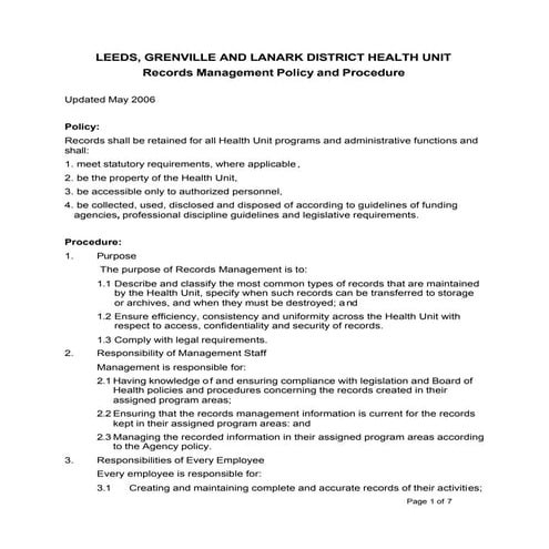 Privacy policy procedure | PDF