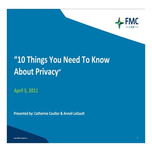 10 Things You Need To Know About Privacy | PDF