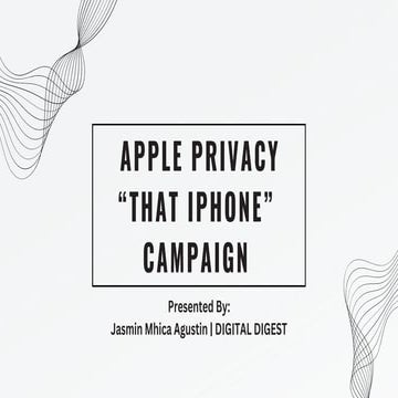 Privacy That's Apple Campaign Powerpoint | PPT