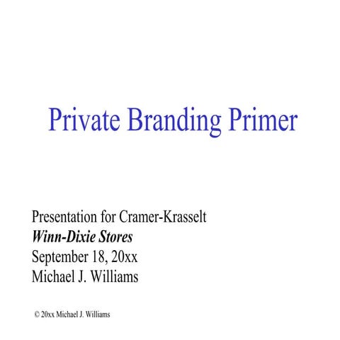 Retail brand management | PPTX