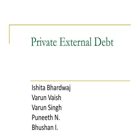 Private external debt | PPT