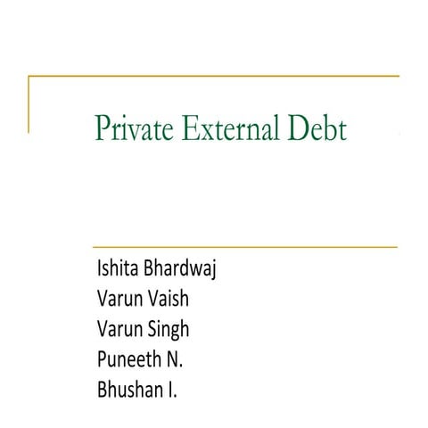 Private external debt | PPT