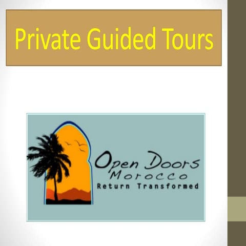 Private guided tours ppt oct 7th 2015 | PPT