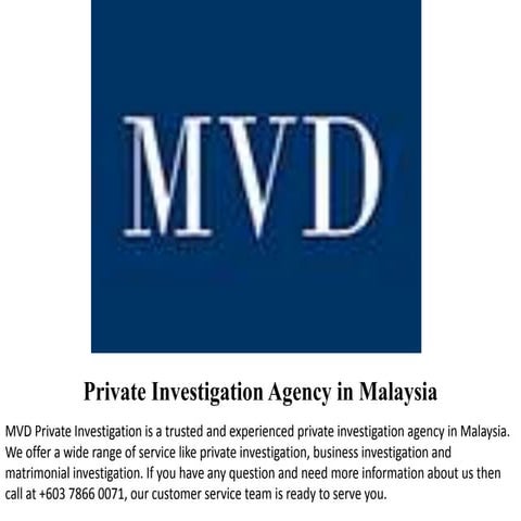 Private Investigation Agency in Malaysia | PPTX