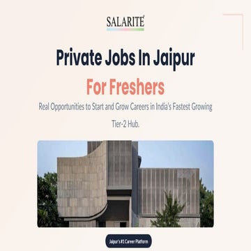 Job In Jaipur For Female - Flexible, Secure & Career-Focused ...