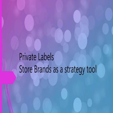 Private labels | PPT