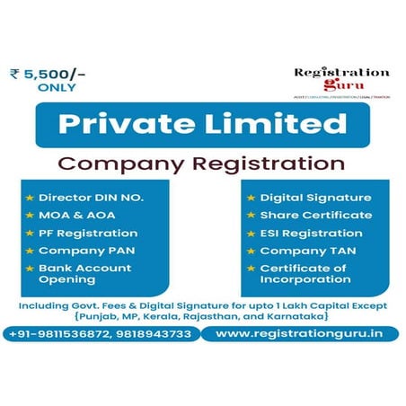 Private limited company registration in India | PDF