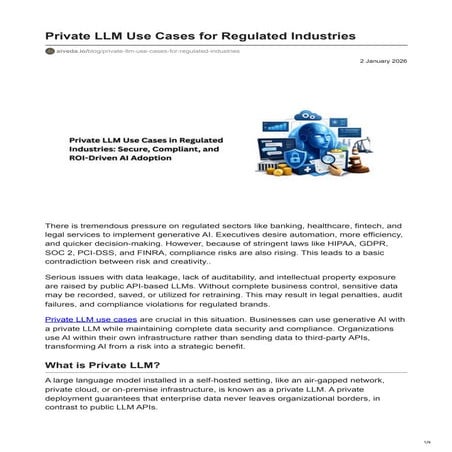 Private LLM Use Cases in Regulated Industries: Secure, Compliant, and ...