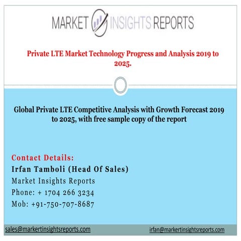 Private LTE Market Technology Progress and Analysis 2019 to 2025 | PPT