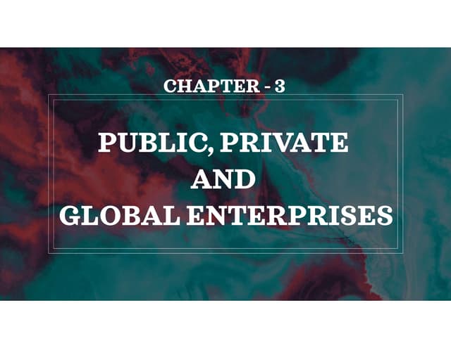 Private, public & global enterprises | PPT Private, public & global enterprises | PPT