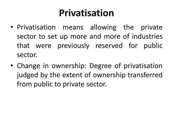 Privatisation 1991 | PPT