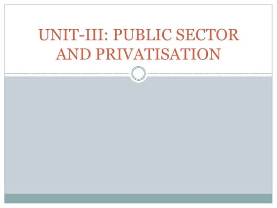 Privatisation | PPT