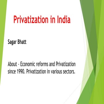 Privatization in india | PPTX