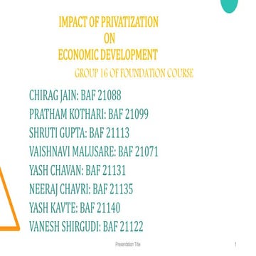 Privatization of economic development | PPT