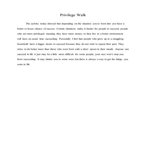 Privilege walk | DOCX
