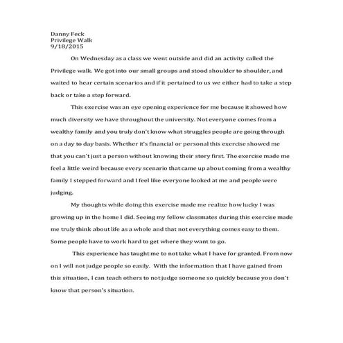 Privilege walk | DOCX