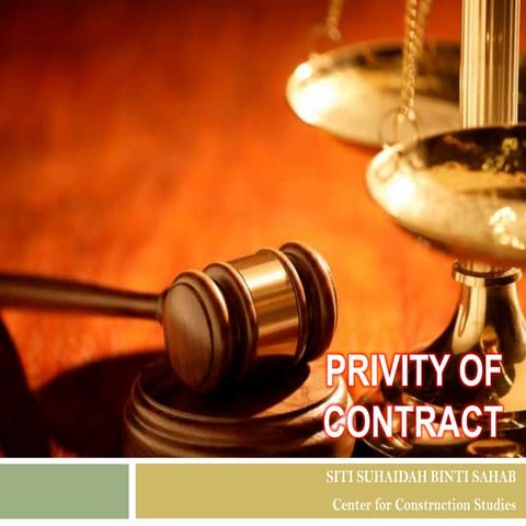 Privity of Contract | PPTX