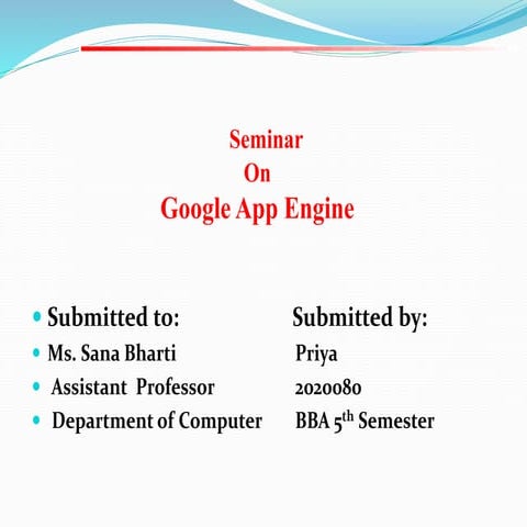 Google App Engine ppt | PPTX