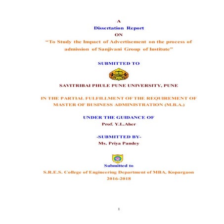 Dissertation Project Report. | DOCX