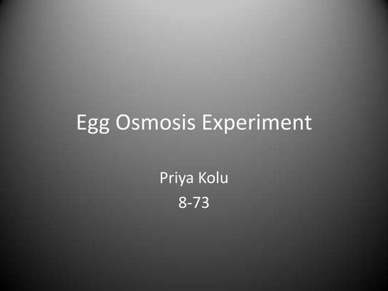 Egg Osmosis Experiment | DOC