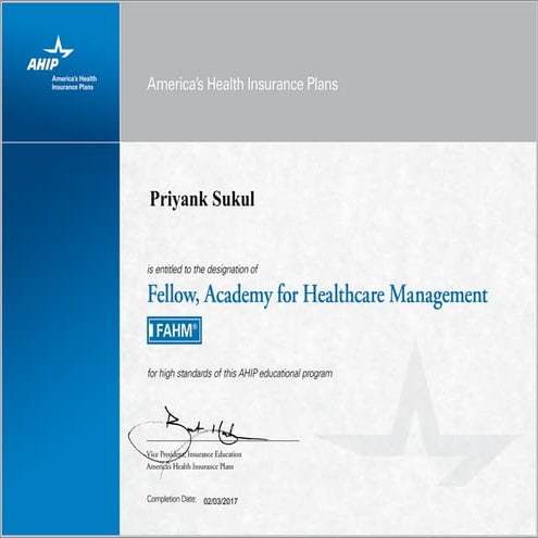 FAHM Certification | PDF