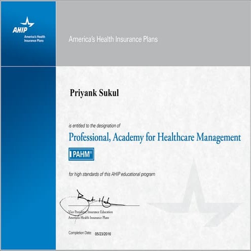 PAHM Certification | PDF