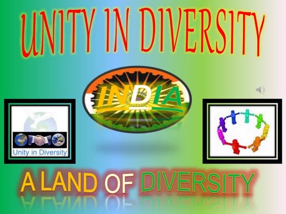 Unity in diversity in india | PPTX