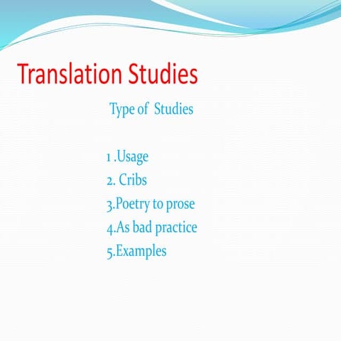 Translation Studies | PPTX | Books and Literature