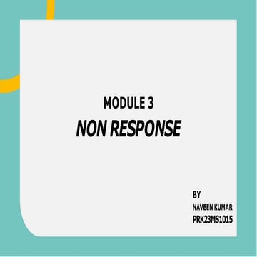 Non response | PPTX